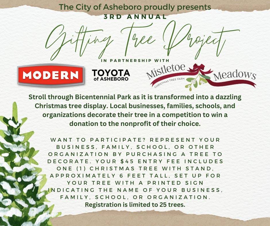 Asheboro's 'The Gifting Tree' Project Starts This Week